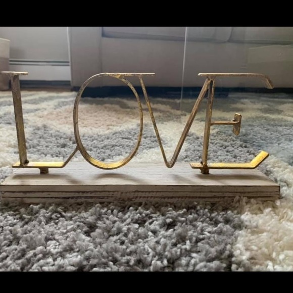 Other | Gold Love Sign | Poshmark
